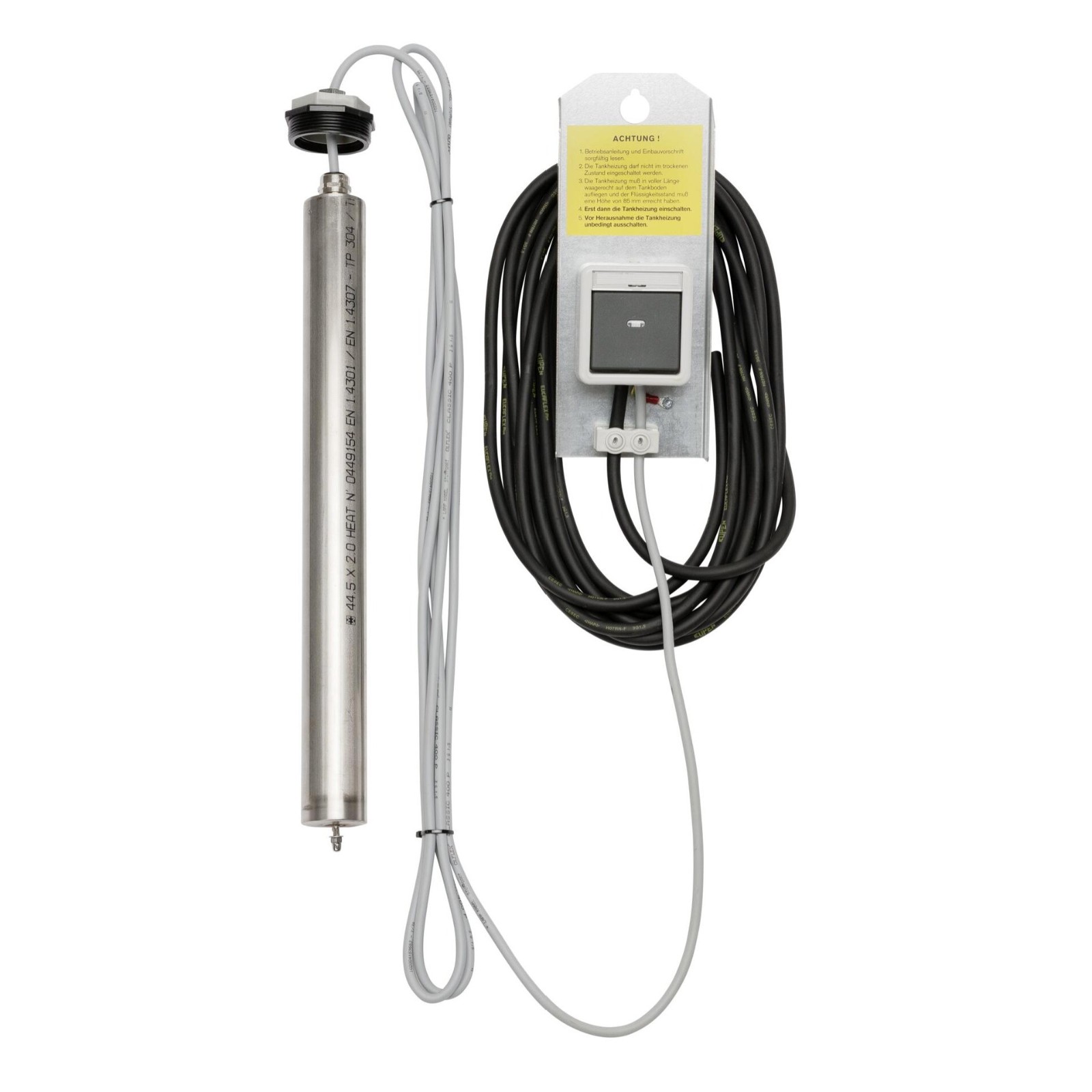 Large tank heater for barrels up to 2000 liters