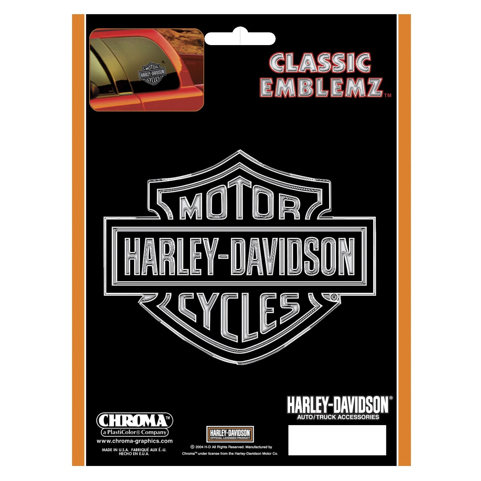Classic Graphix Silver Bar & Shield Decal
