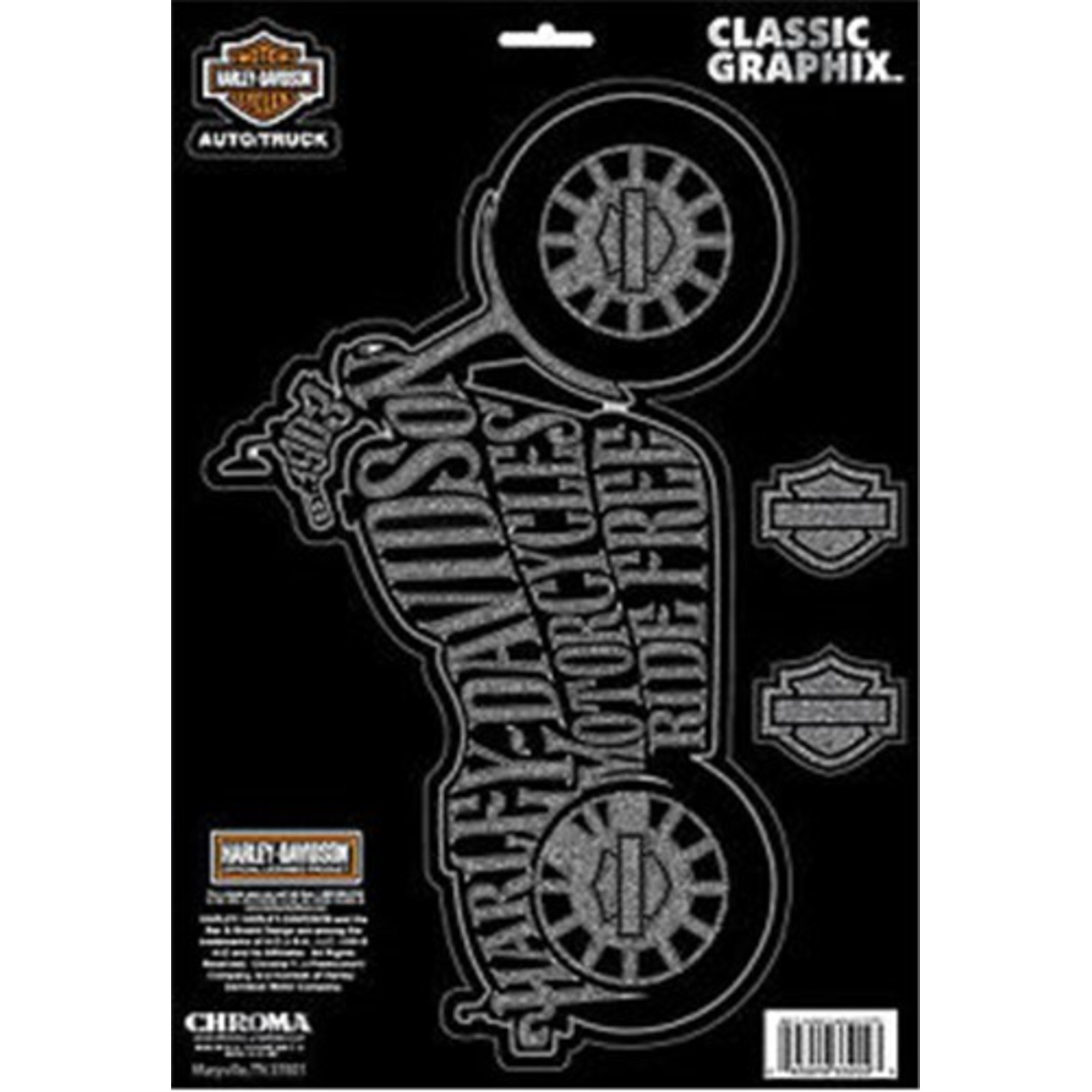 Aufkleber Chrom-Optik Motorrad & Logo