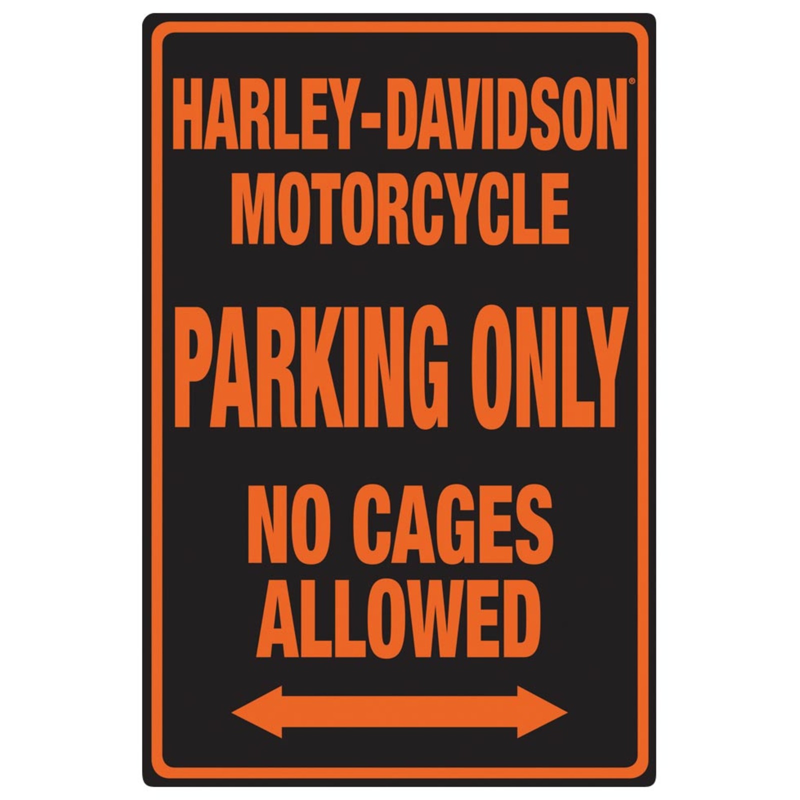 HD Black No Cages Sign