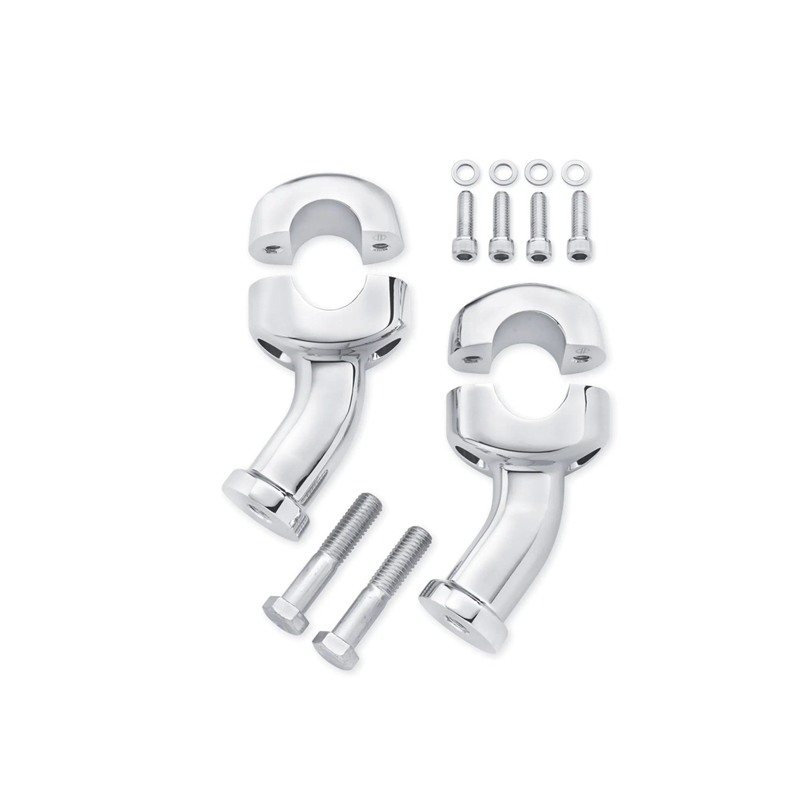 Gebogene Pullback Fat Riser – chrom 4"