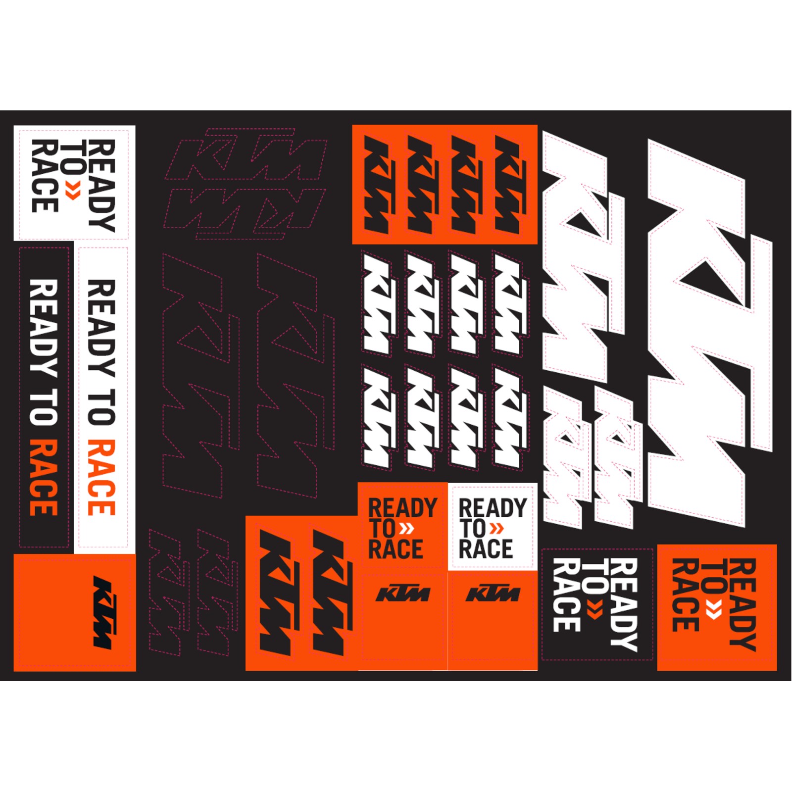 Corporates Sticker Sheet - KTM Aufkleberset