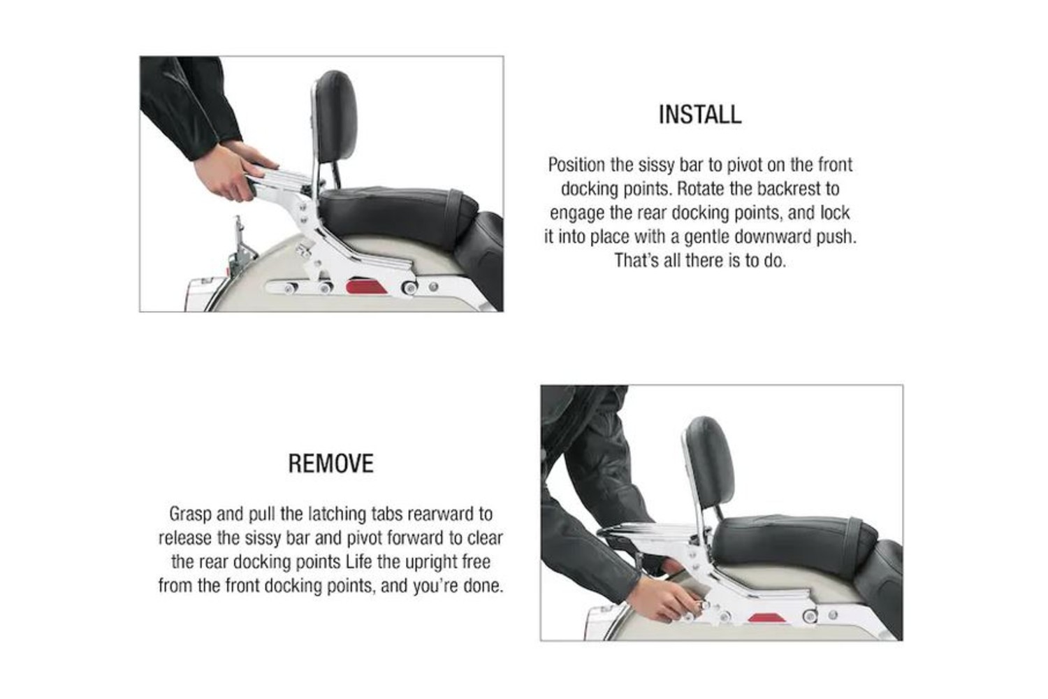 HoldFast Sissy Bar Upright 52300448 Kurz Schwarz Softail ab '18