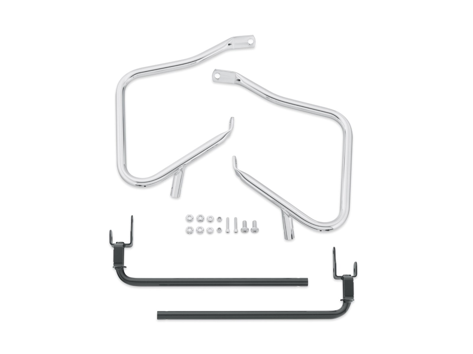 Barra protectora cromada para alforjas traseras