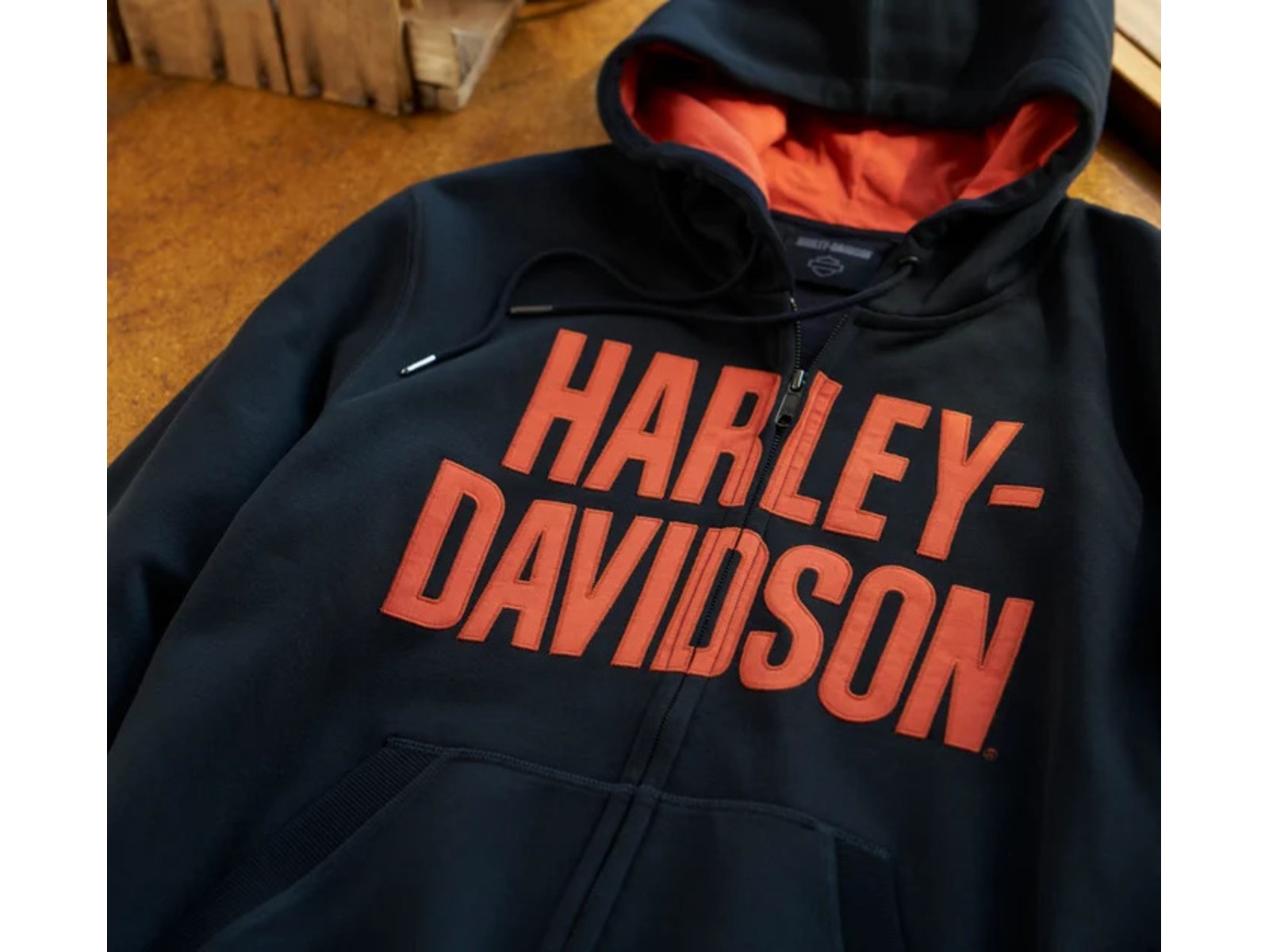 Harley-Davidson men's hoodie "Bar Font Zip-Up" 99191-24VM