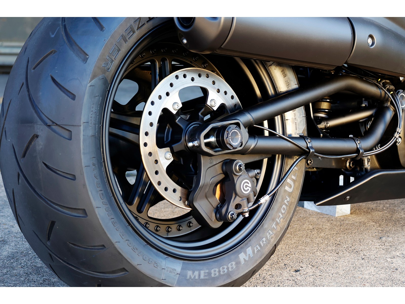 Rick's Motorcycles Sportster S axle cover rear wheel axle