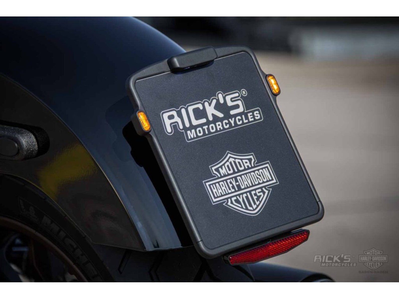 Rick's Motorcycles license plate base plate insert