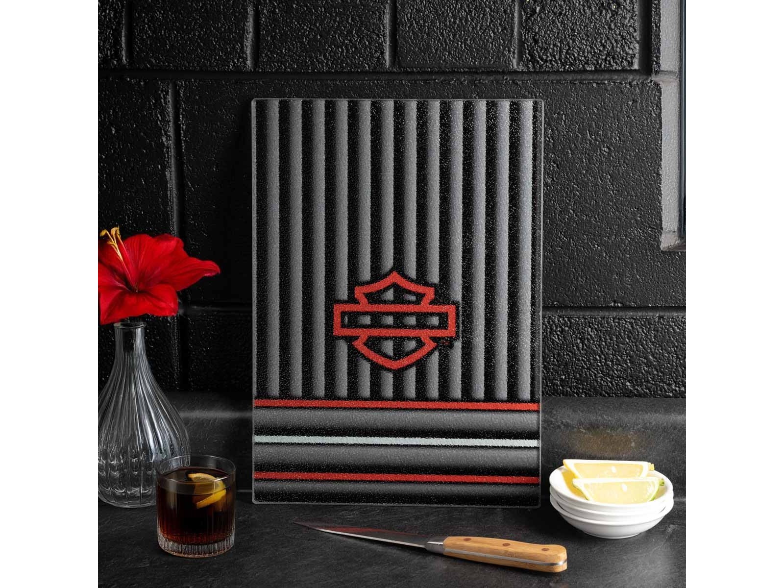 Harley-Davidson Schneidebrett "HD Open B&S Streifen Schneide