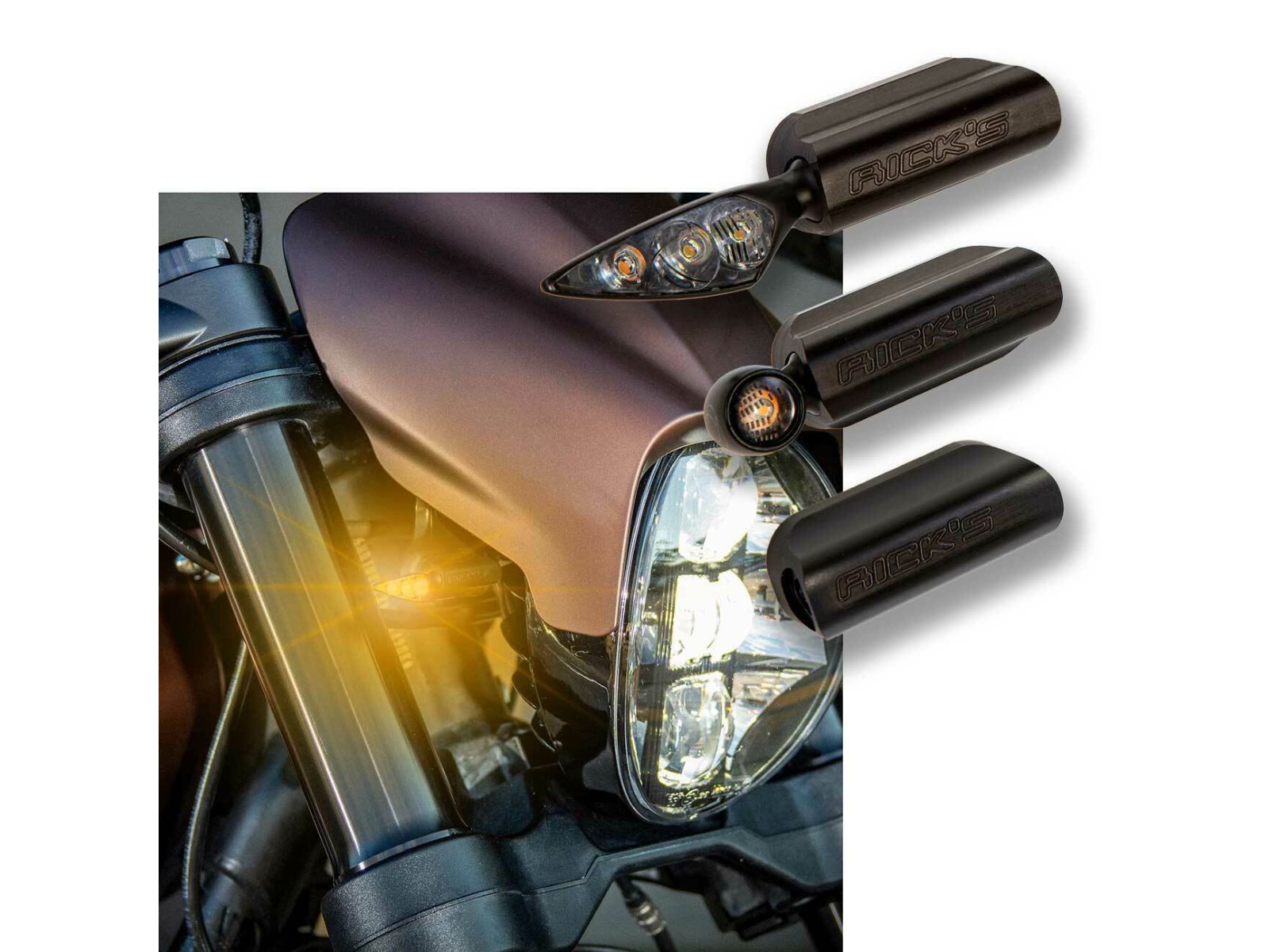 Rick's Motorcycles front indicator bracket Softail FXDR