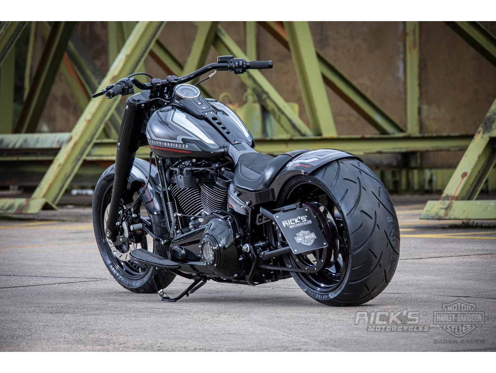 Heckfender Softail M8 ab 2018 Fat Boy, Stahl, Komplettkit