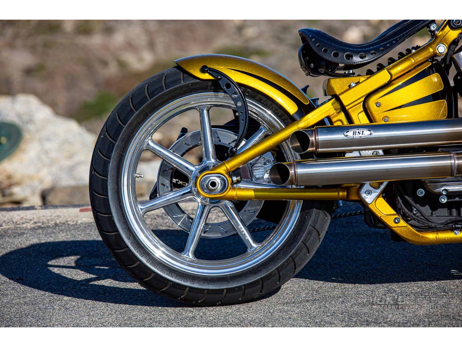 Rear Fender BOBBER Swingarm mounted, Softail M8 2018 up, Steel