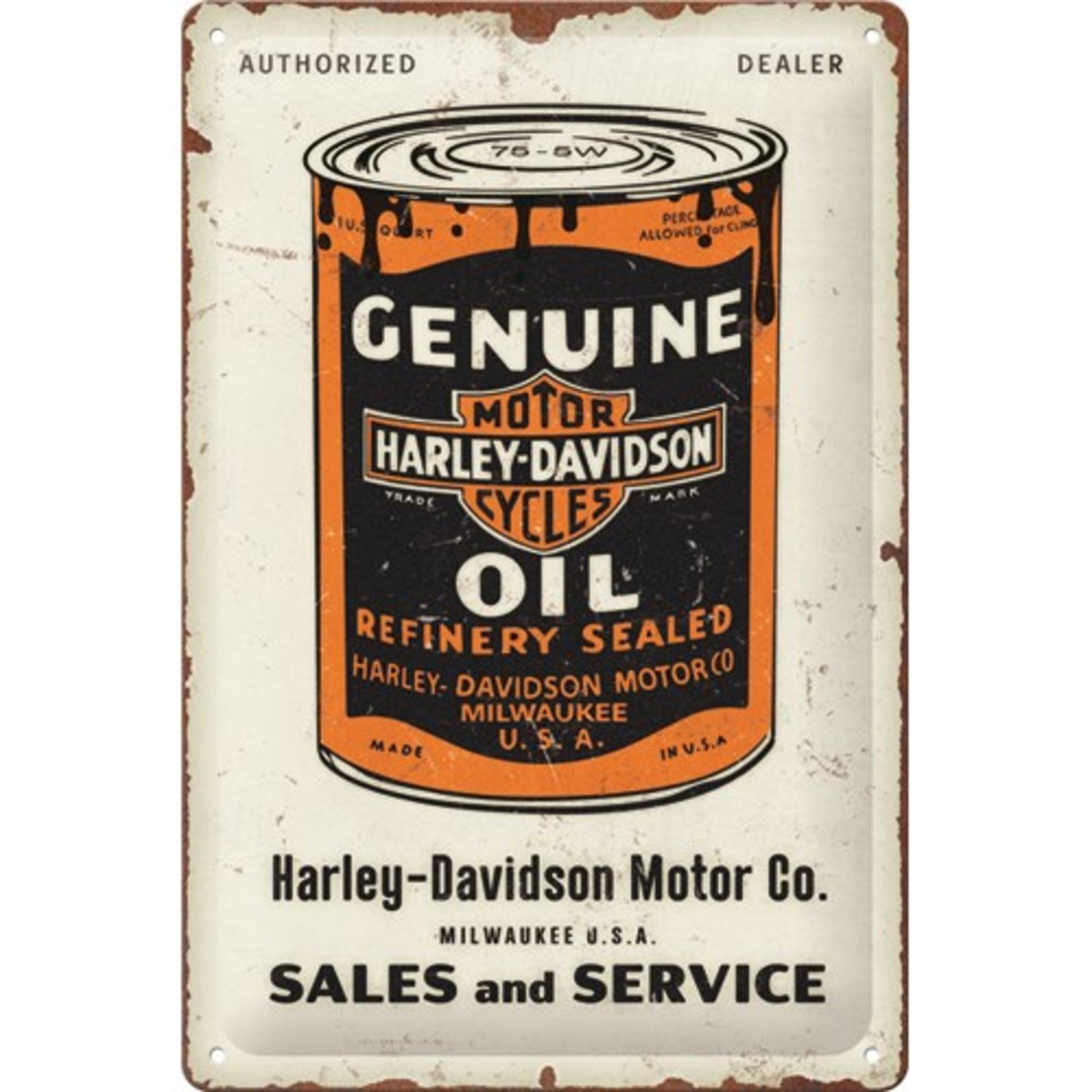 Harley-Davidson Tin Sign "Oil Can Tin-Sign" NA22407
