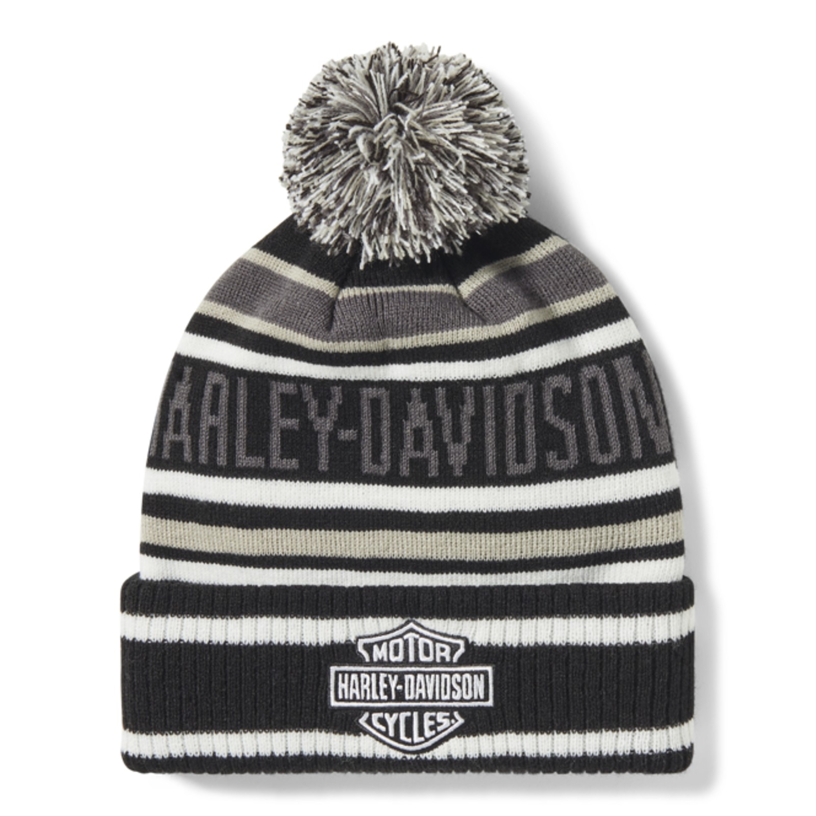 Harley-Davidson Herren "Harley-Davidson Stripe Pom Beanie" 9