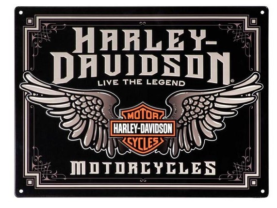 Harley-Davidson tin sign "H-D Winged Bar & Shield" HDL-15544