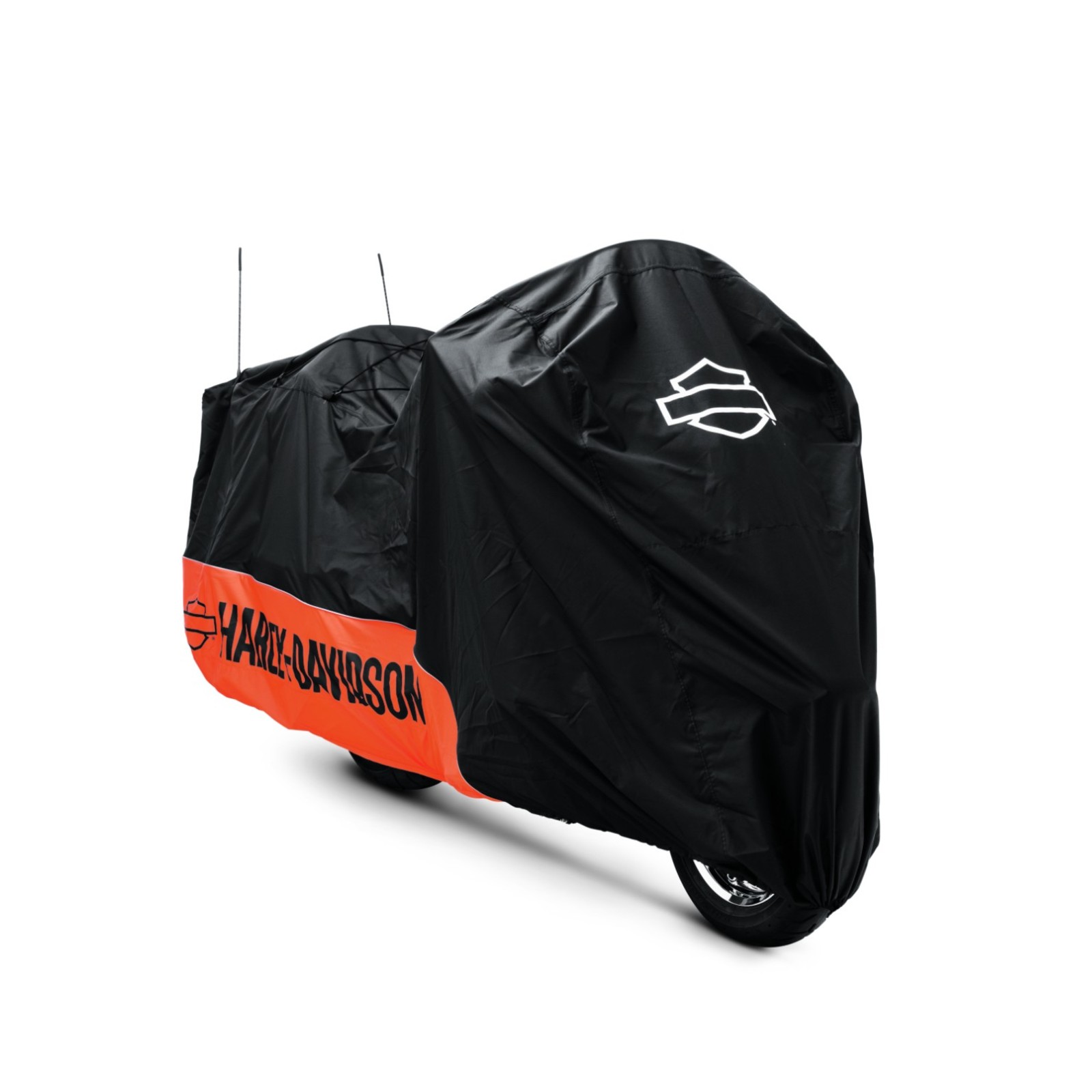 Motorradplane für Innen & Außen, orange & schwarz