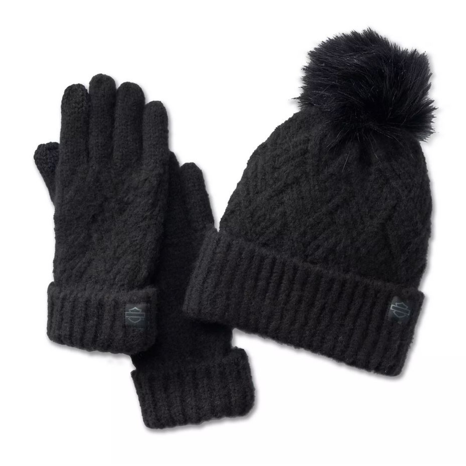 Mützen Handschu Set Black