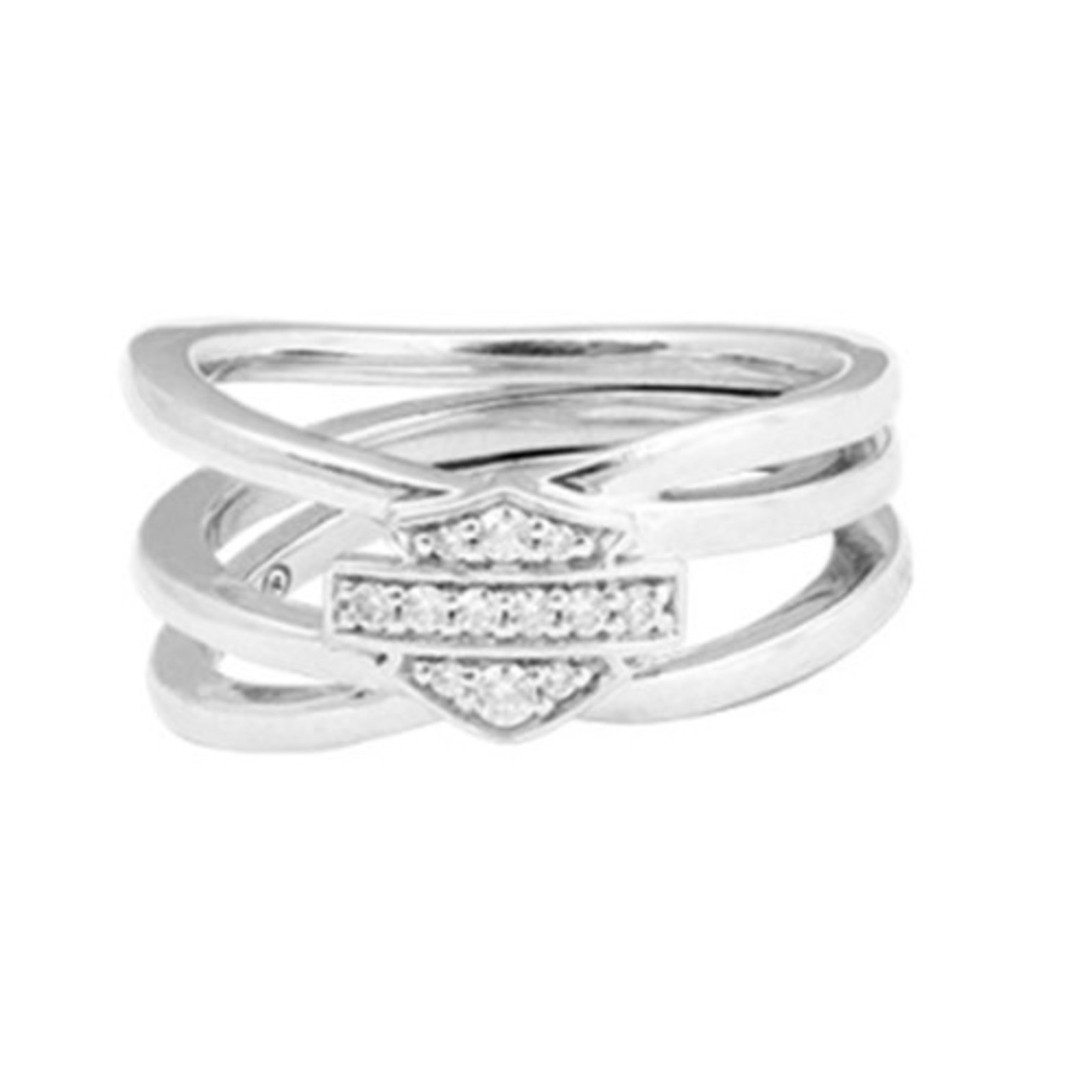 Damenring Twisted Bling B&S