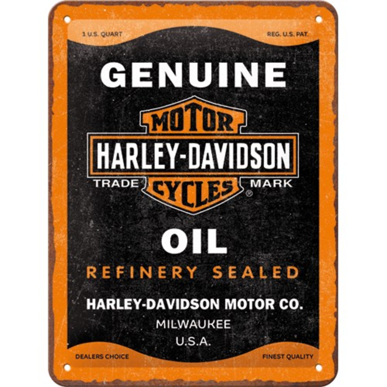 Blechschild 'Genuine Oil'