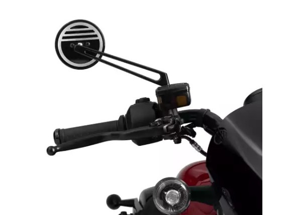 Harley-Davidson Spiegel '66 Collection rund Schwarz