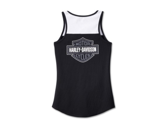 97506-23VW Star Spangled Banner Henley Tanktop, Black
