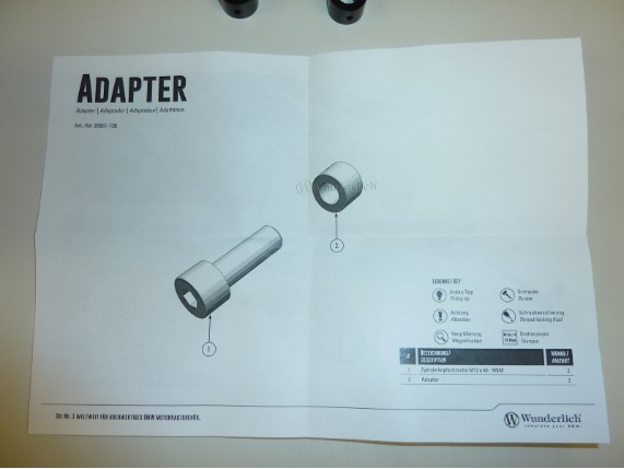 Adapter Lenkerendspiegel R Nine T / R18 / R18 Classic