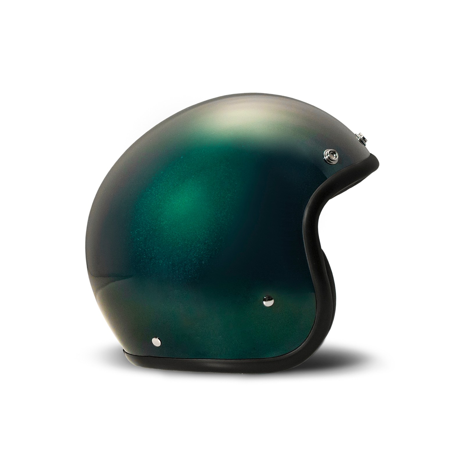 Retro Deep Green Open Face Helm Jethelm Motorradhelm Ece2206