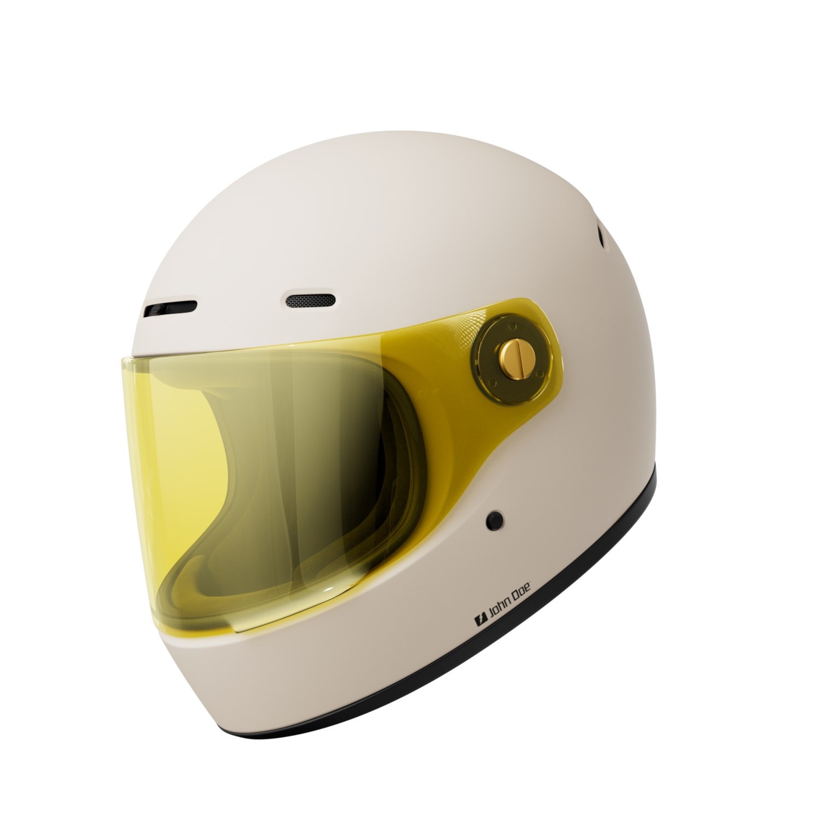 Retro Helm John Doe JD One Helmet Frozen Off White