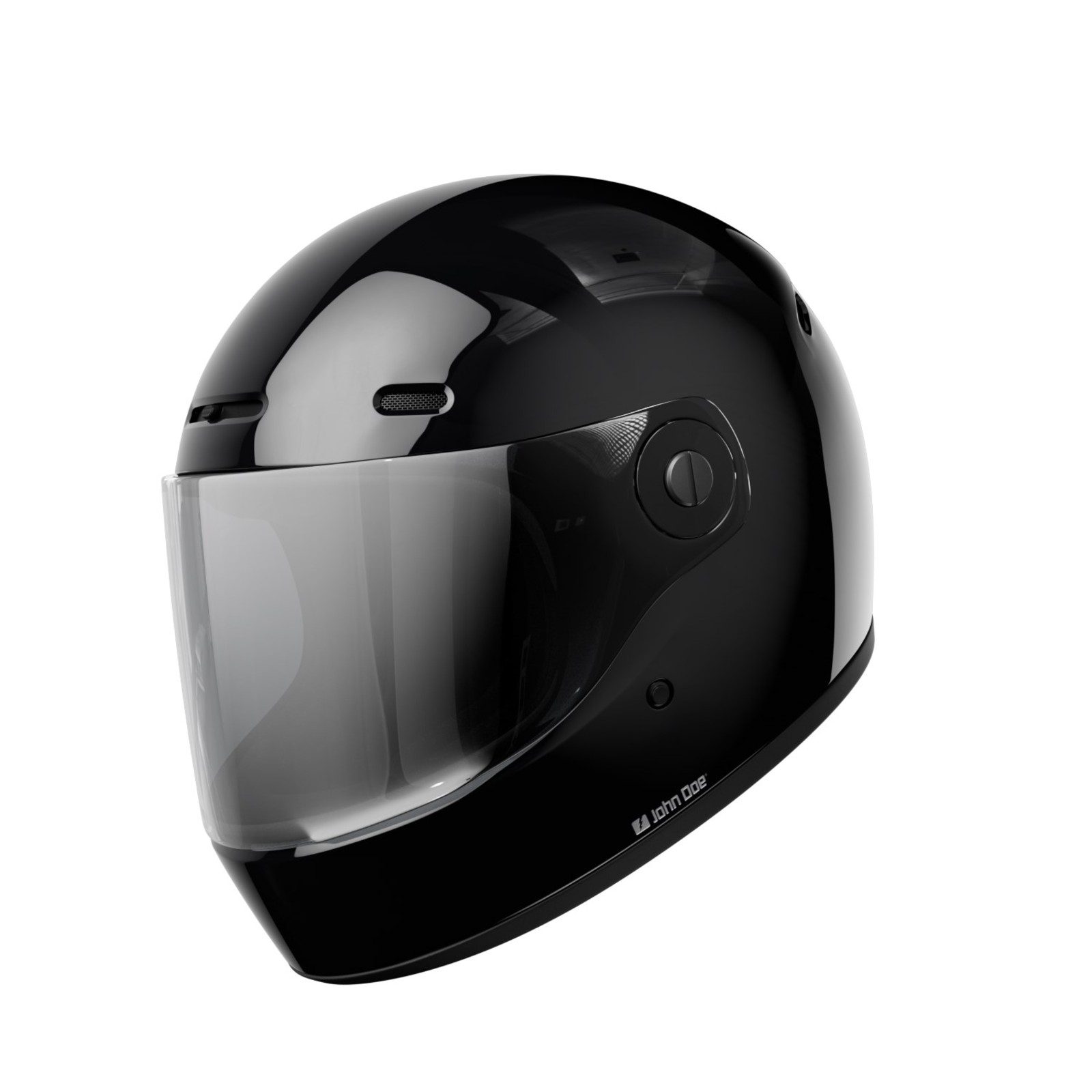 Retro Helm John Doe JD One Helmet Glossy Black
