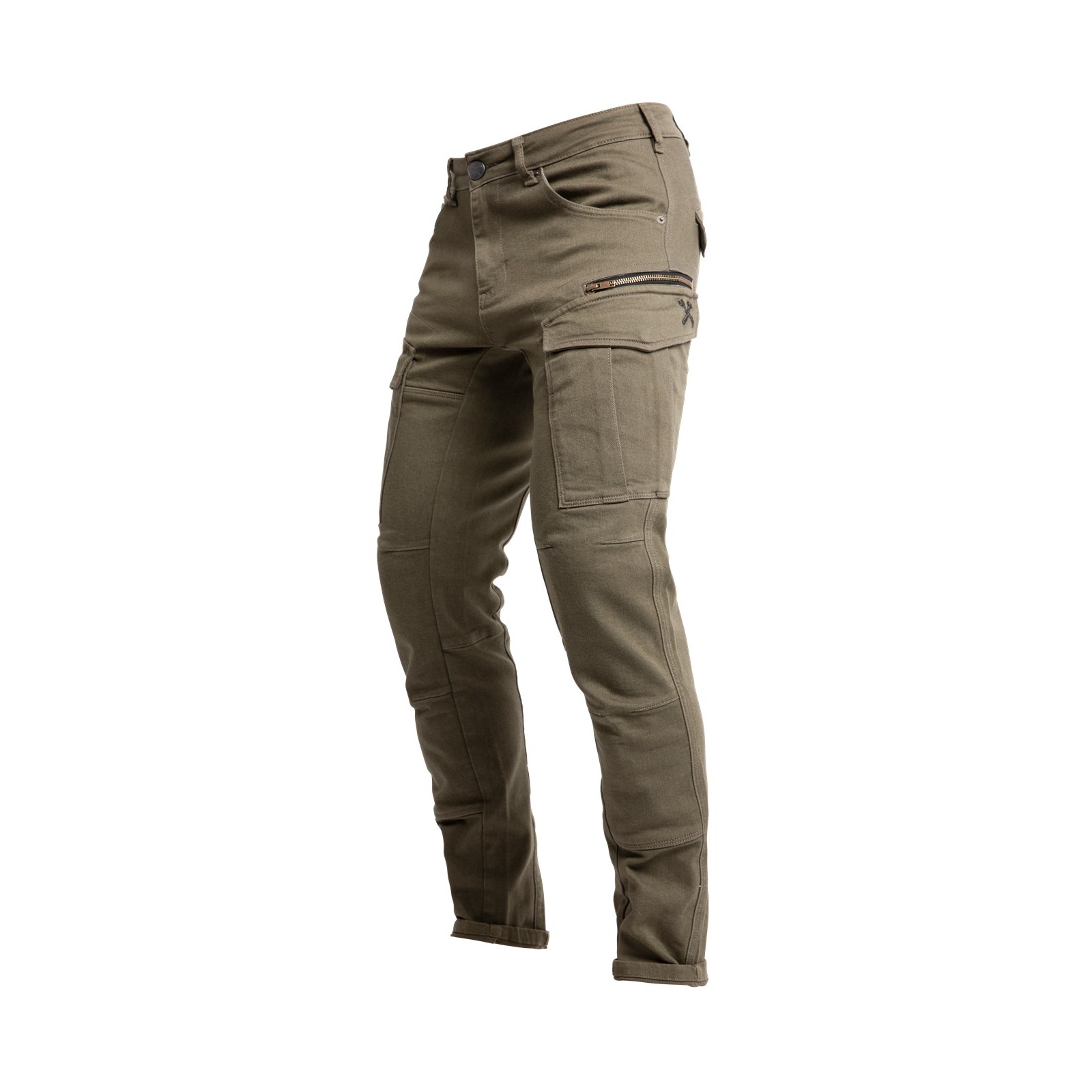 Motorradjeans John Doe Defender Monolayer XTM Slim Fit olive