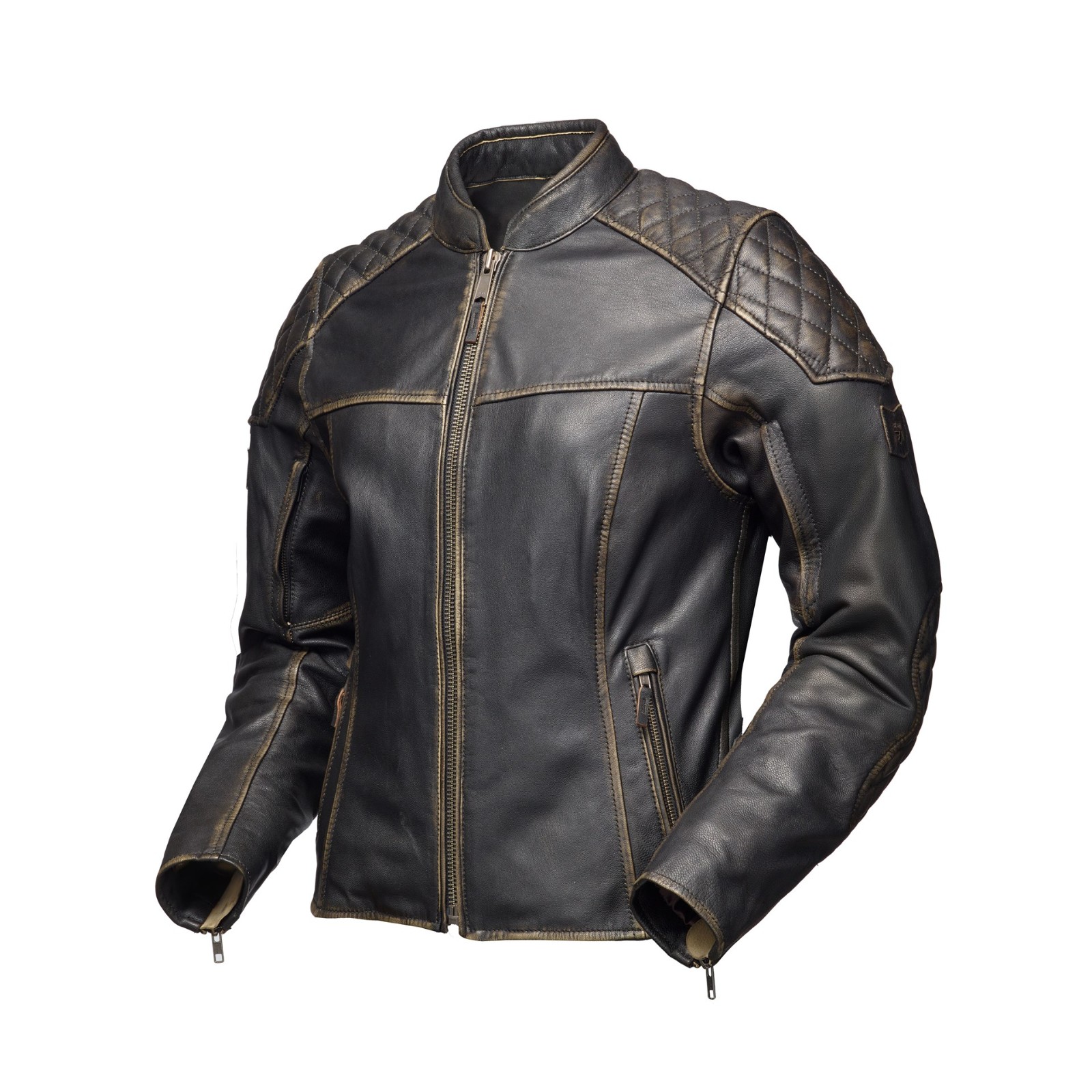 Leather jacket motorcycle jacket Modeka Phinix Lady brown