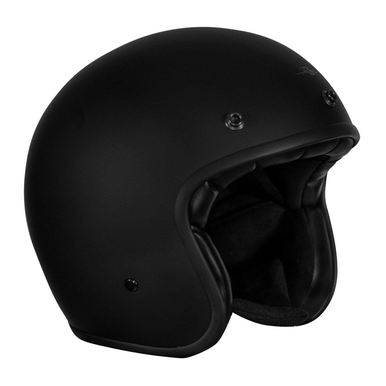 Fonzie Solid Matt Black Open Face Helm Jethelm Motorradhelm