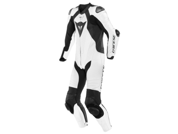 Lederkombi Dainese Laguna Seca 5 Perforiert Einteiler weiß schwarz