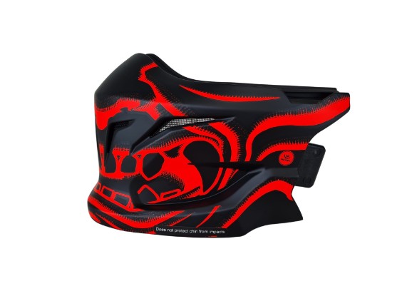 Kinnteil Maske Scorpion Exo Combat Evo Mask Samurai Neonred Black Matt