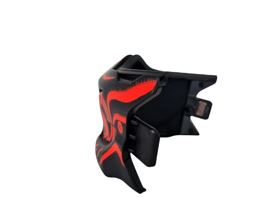 Kinnteil Maske Scorpion Exo Combat Evo Mask Samurai Neonred Black Matt