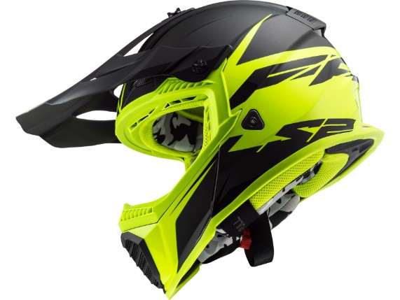 Crosshelm LS2 MX 437 Fast Evo Roar schwarz matt yellow