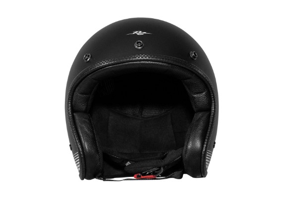 Fonzie Matt Black White Open Face Helm Jethelm Motorradhelm