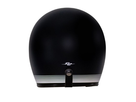 Fonzie Matt Black White Open Face Helm Jethelm Motorradhelm