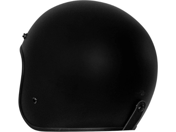 Fonzie Solid Matt Black Open Face Helm Jethelm Motorradhelm