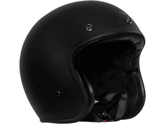 Fonzie Solid Matt Black Open Face Helm Jethelm Motorradhelm