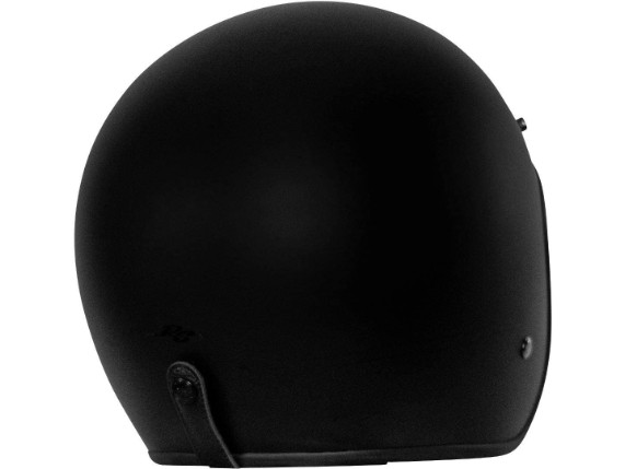 Fonzie Solid Matt Black Open Face Helm Jethelm Motorradhelm