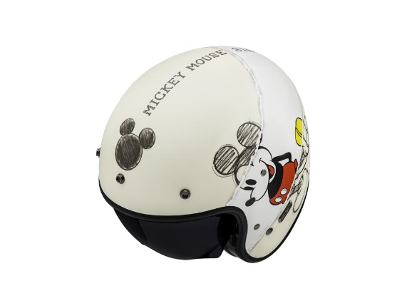 V31 Disney Mickey Sketch Open Face Helm Jethelm Motorradhelm MC1SF weiß ...