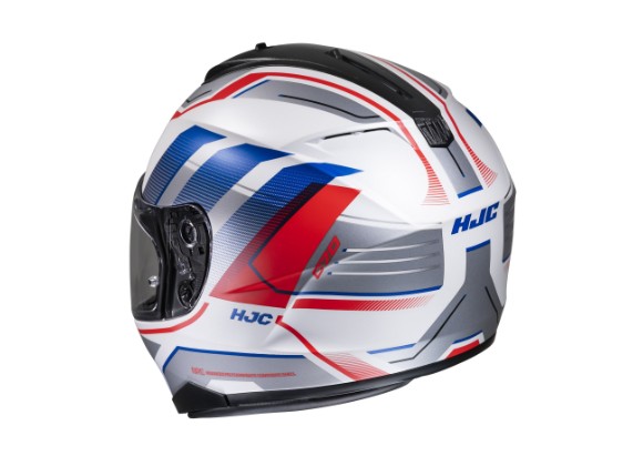 C70 Nian Integralhelm (weißmatt/blau/rot)