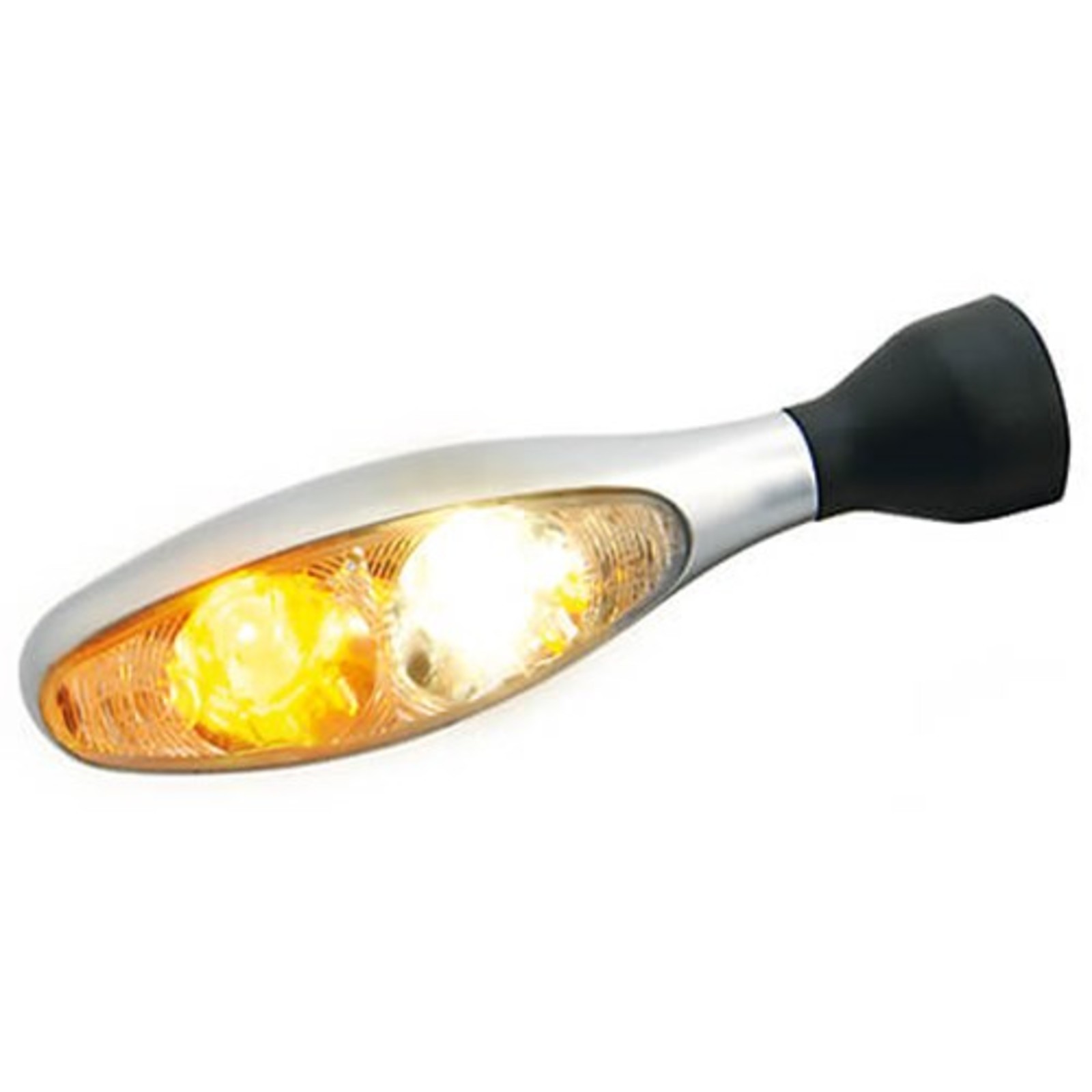 LED Blinker mit Positionsleuchte chrom