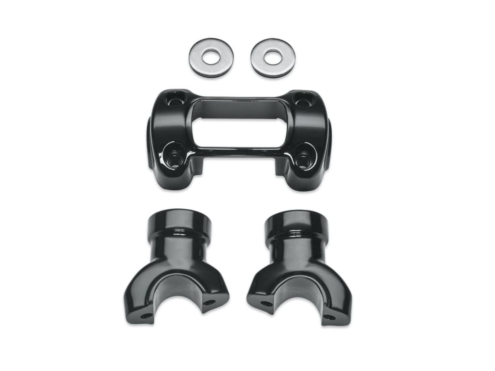 Lenker-Riser und Klemmen-Kit - Schwarzglänzend