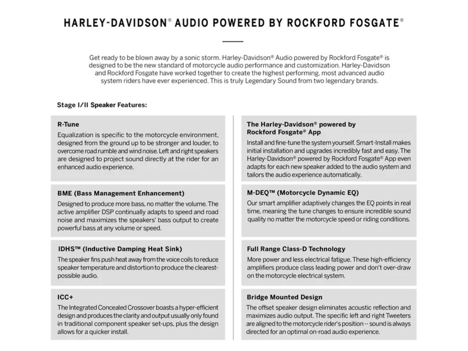 H-D Audio by Rockford Fosgate Stage II Twin-Cooled Fairing Lower ...