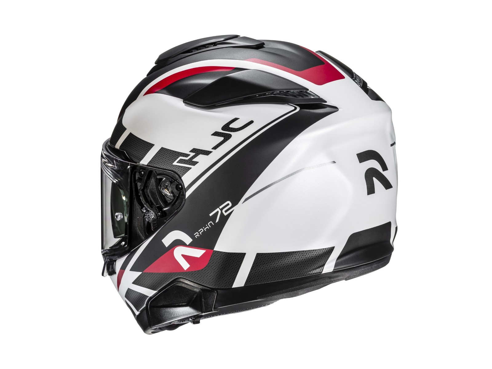 RPHA 72 Value MC1SF Motorrad Helm Schwarz Rot Weiß Matt mit Sonnenblende