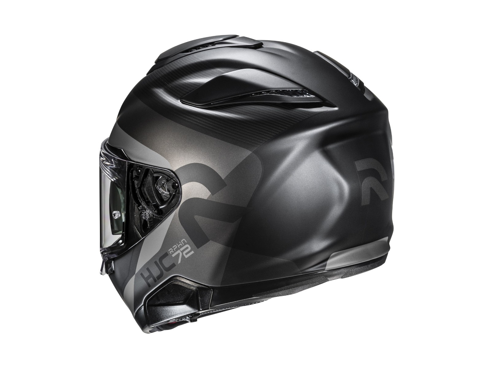 RPHA 72 Phyta MC5SF Motorrad Helm Schwarz Grau Matt mit Sonnenblende