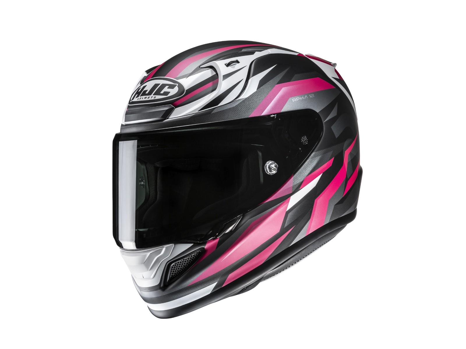 RPHA 12 Dravix MC8SF Sport Motorrad Helm Pink Grau Weiß Matt