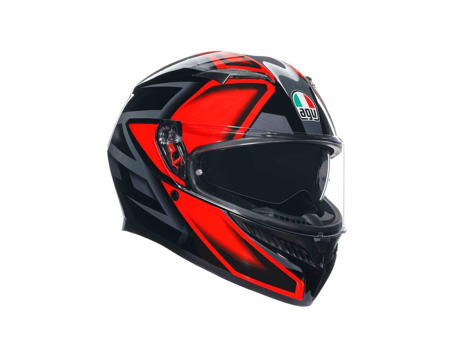 K3 Compound Zwart Rood E2206 Integrale Motorhelm