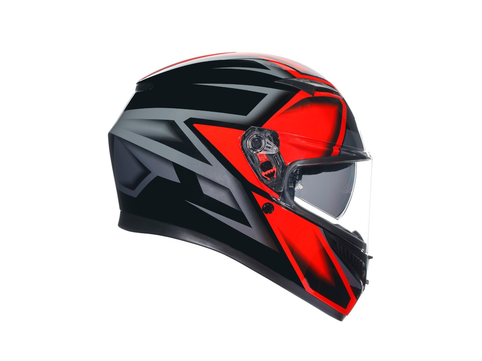 K3 Compound Zwart Rood E2206 Integrale Motorhelm